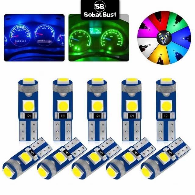 Jual Lampu LED T5 3 Titik Mata Speedometer Speedo Spedometer 12 volt DC ...