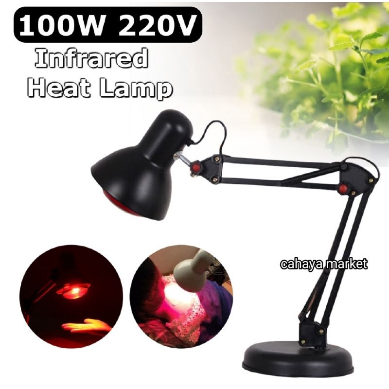Jual Lampu Terapi infrared 1 set dudukan pendek dan Bohlam 100wat ...