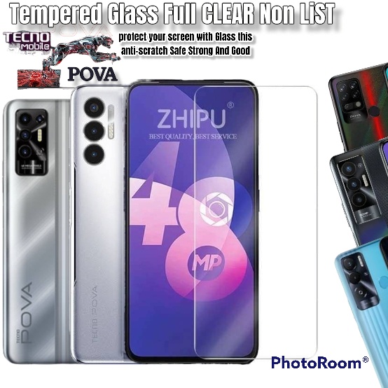 Jual Tempered CLEAR Thin Tecno Pova 7 6 PRO 5 5Pro 4 4Pro Pova3 Pova2 ...