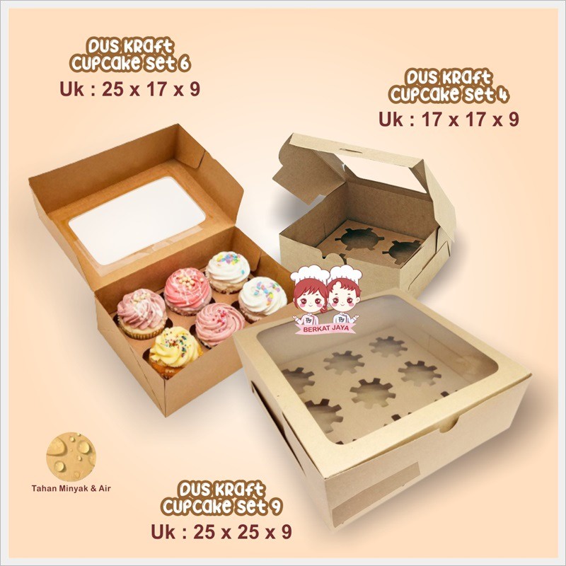 Jual DUS CUPCAKE / BOX CUCPAKE MINIMAL PEMBELIAN 5 SET PER UKURAN ...