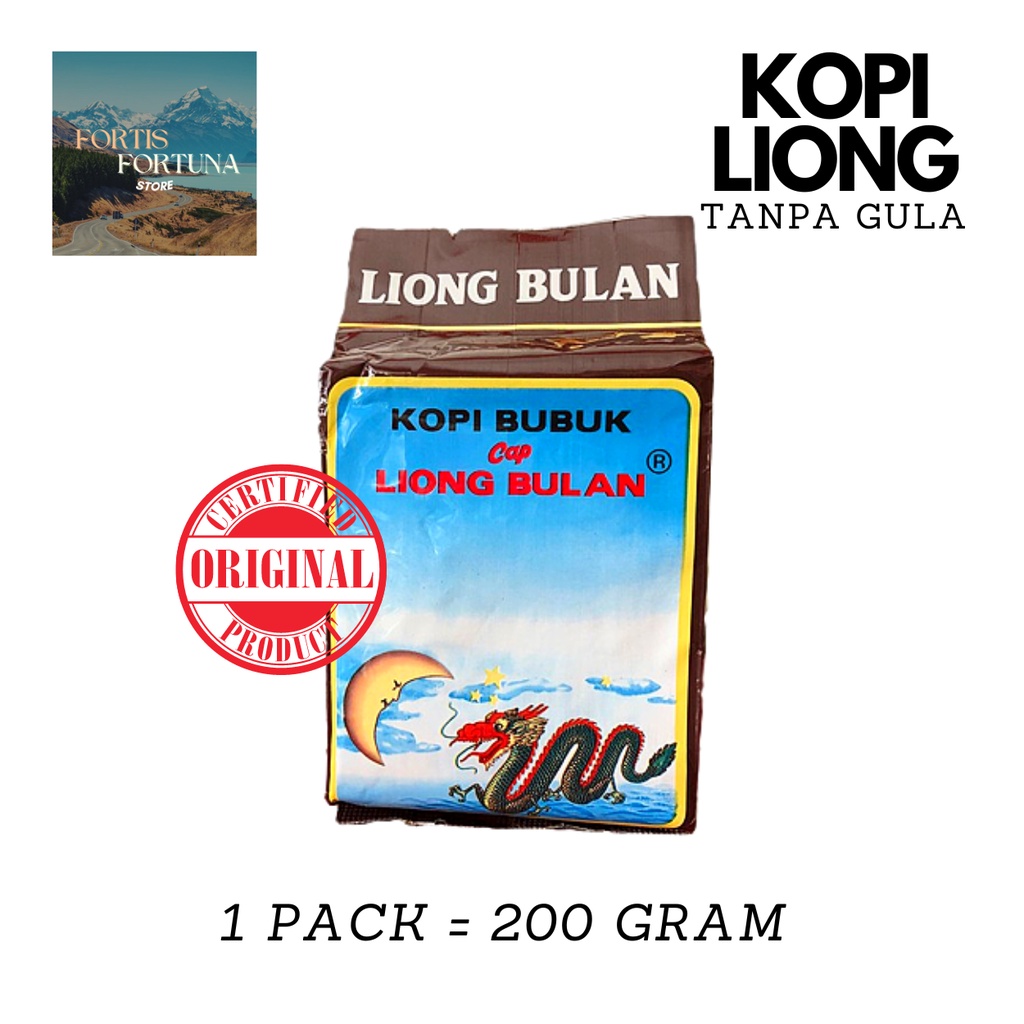 Jual Kopi Liong TANPA Gula 200gr Khas Bogor | Shopee Indonesia