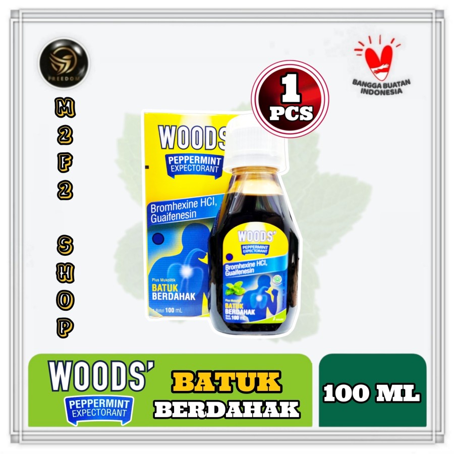 Jual WOODS' Peppermint Expectorant Obat Sirup Batuk Berdahak 100 ml ...