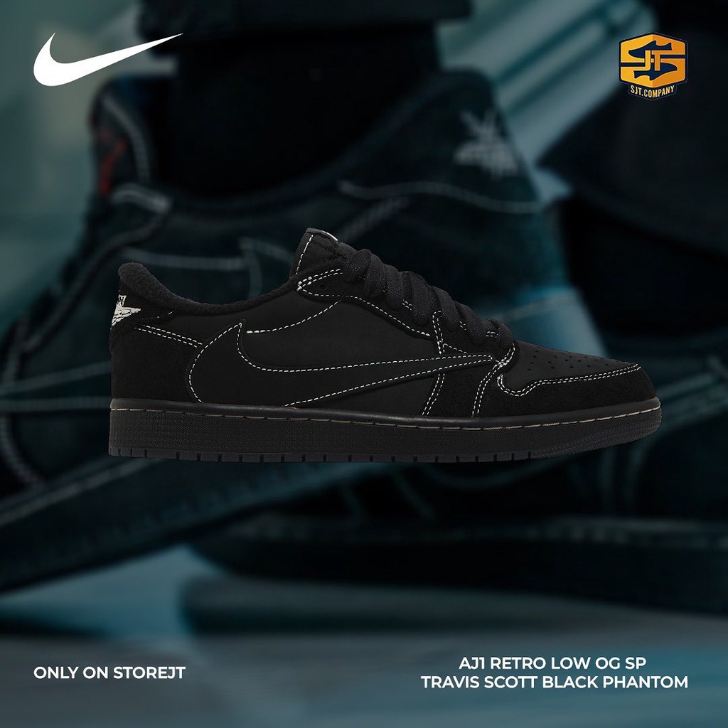 Jual A*r Jor*an 1 Retro Low OG SP Travis Scott Black Phantom | Shopee ...