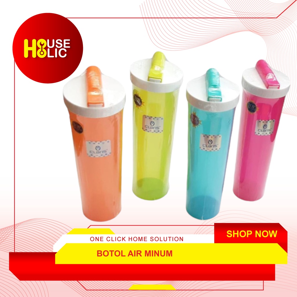 Jual Botol Air Minum Bulat Plastik 860 ML / Tempat Air Dingin Hangat ...