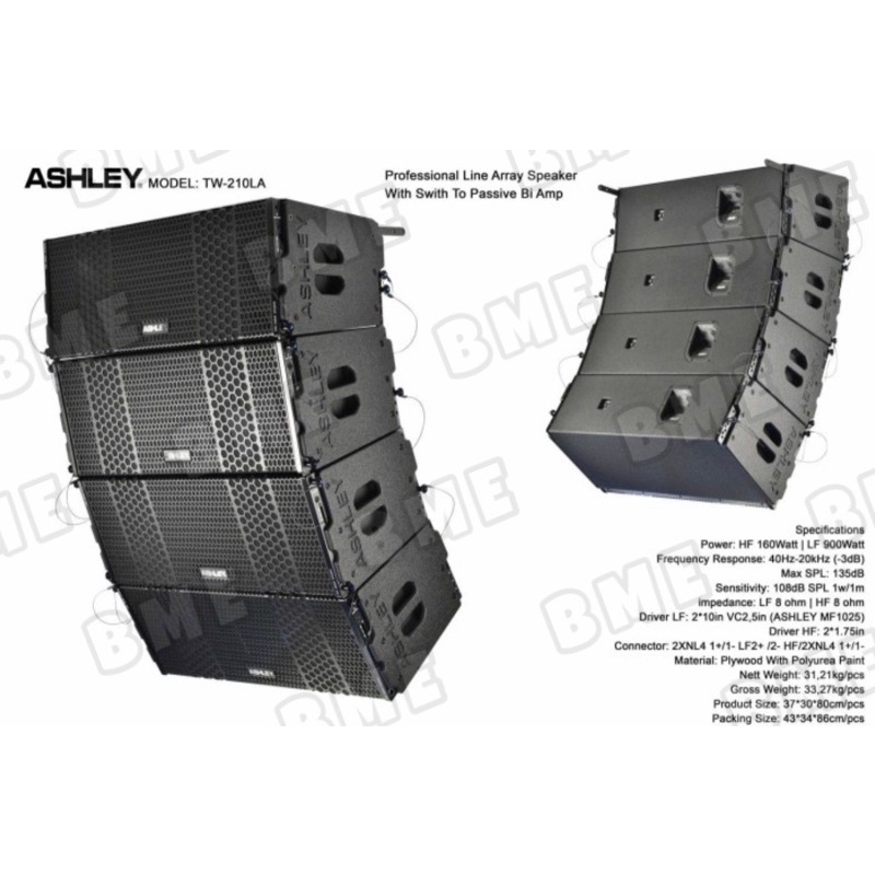 Jual speaker line array ashley tw210la tw 210la tw210 la 2x10inch ...