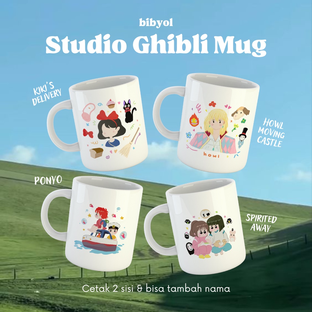 Jual GELAS MUG CUSTOM NAMA KERAMIK KARAKTER ANIME STUDIO GHIBLI KIKI'S ...