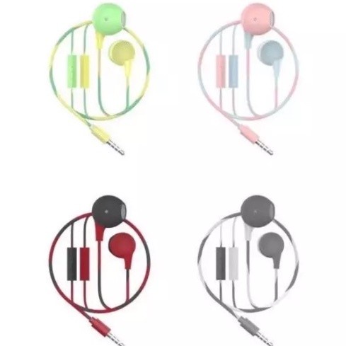 Jual Headset Earphone Half in Ear R2 Macaron Dual Matte Colour | Shopee ...