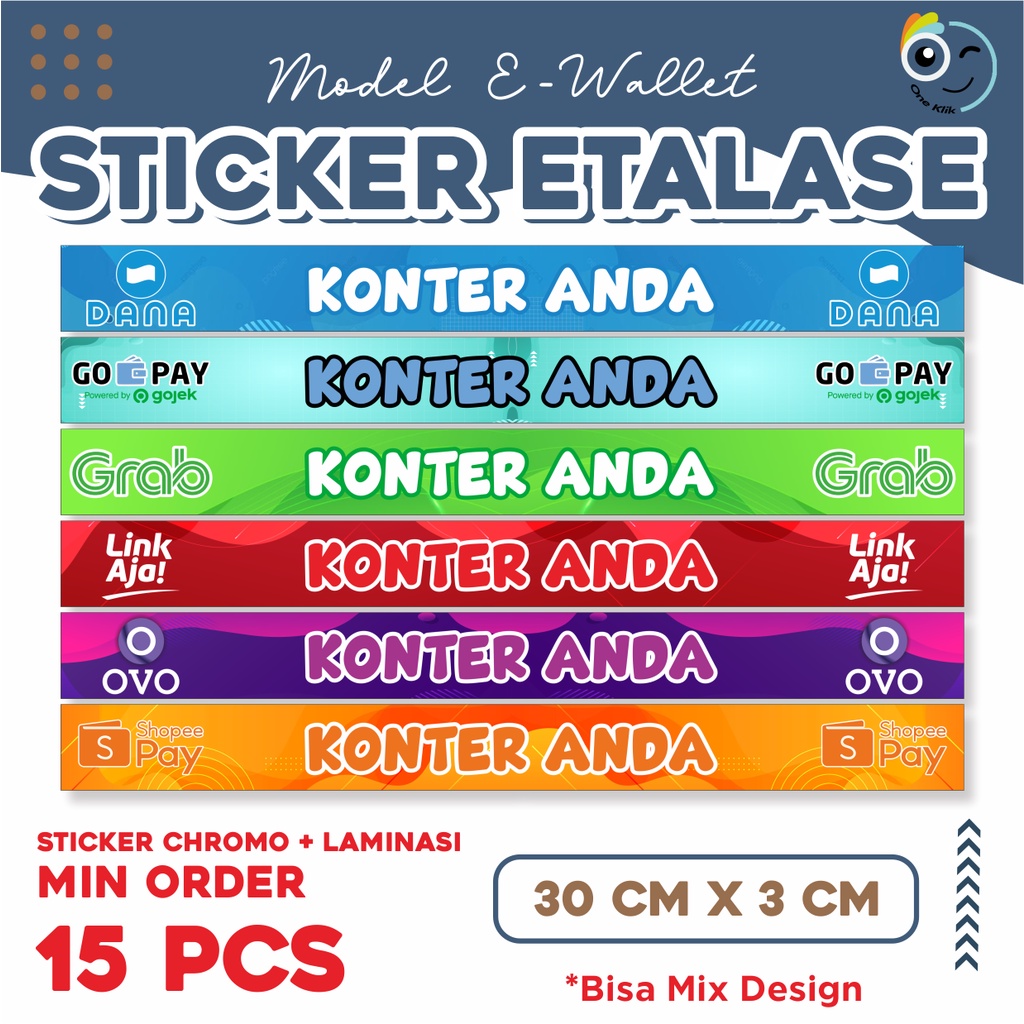 Jual Sticker Etalase Konter / Stiker counter / Sticker konter Murah ...