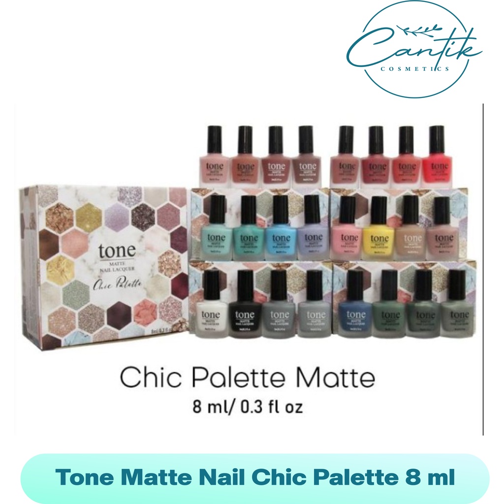 Jual Tone Matte Nail Chic Palette 8 ml | Shopee Indonesia