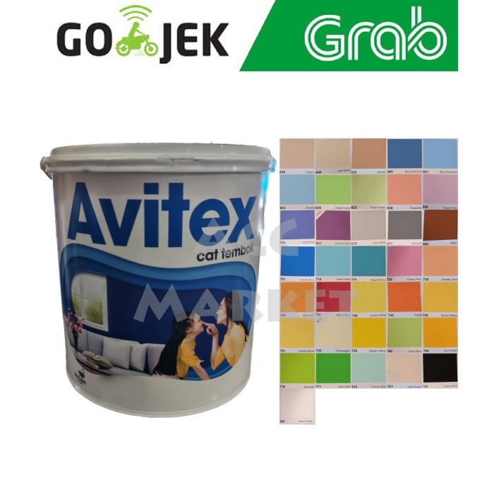 Jual Cat Avitex Avian 5 kg Tembok Interior Plafon Beton Acrylic ...