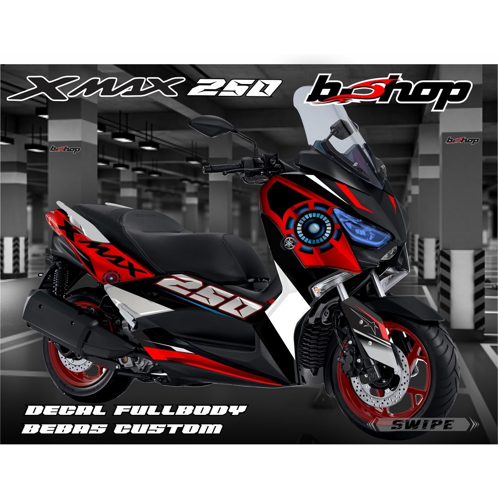Jual Decal sticker Yamaha Xmax 250 keren new variasi bishop sticker arena bebas custom | Shopee ...