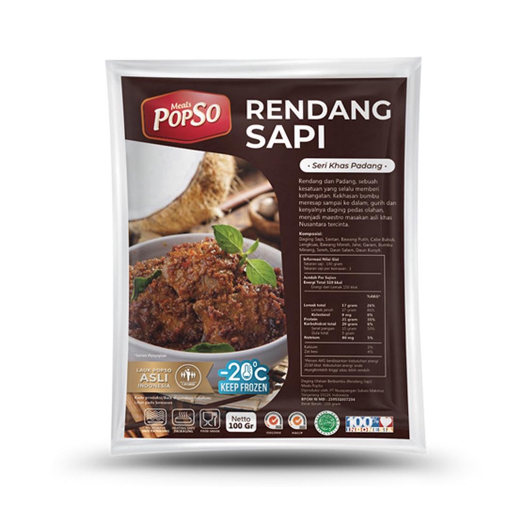 Jual POPSO - Rendang Daging Sapi 1000 Rendang Sapi | Shopee Indonesia