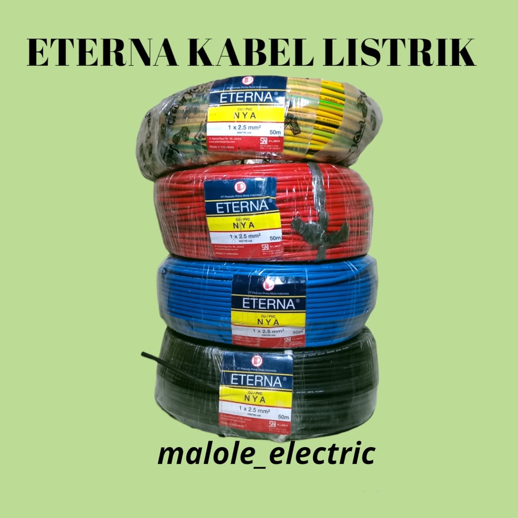 Jual Kabel Listrik Eterna NYA 1 x 2,5 50 Meter Engkel / Kabel Eterna ...