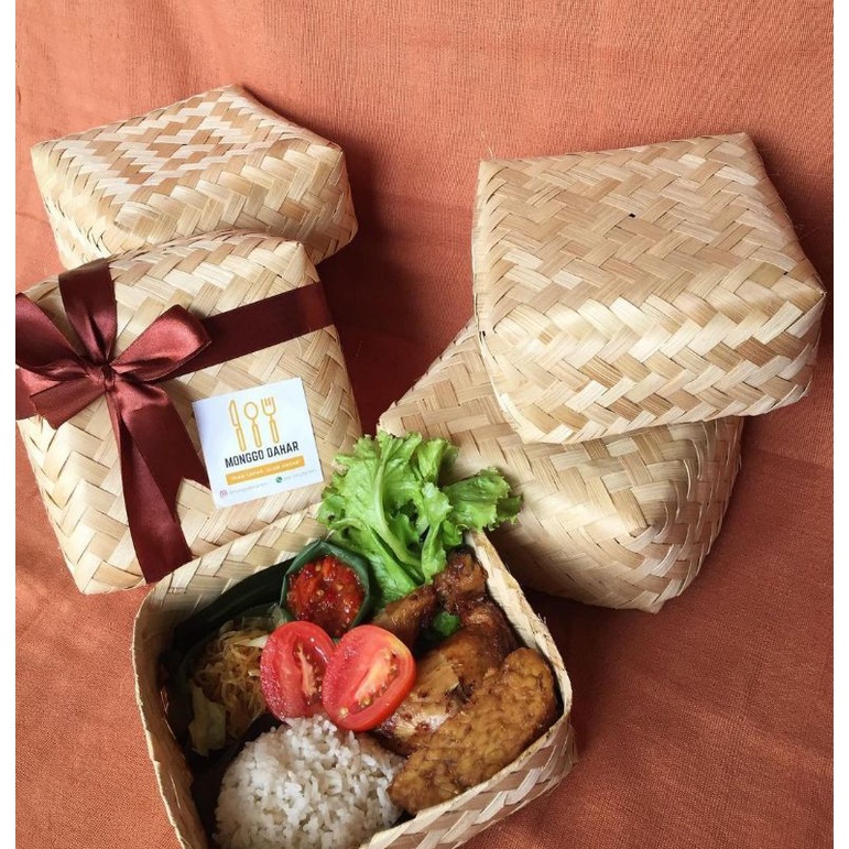 Jual Besek Bambu 20x20x8 Sepasang - Besek Nasi dan Hampers | Shopee ...