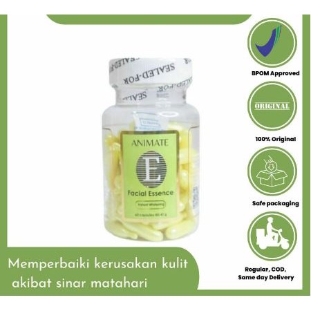 Jual ANIMATE Facial Essence/ Serum Vitamin Wajah isi 60 kapsul | Shopee ...