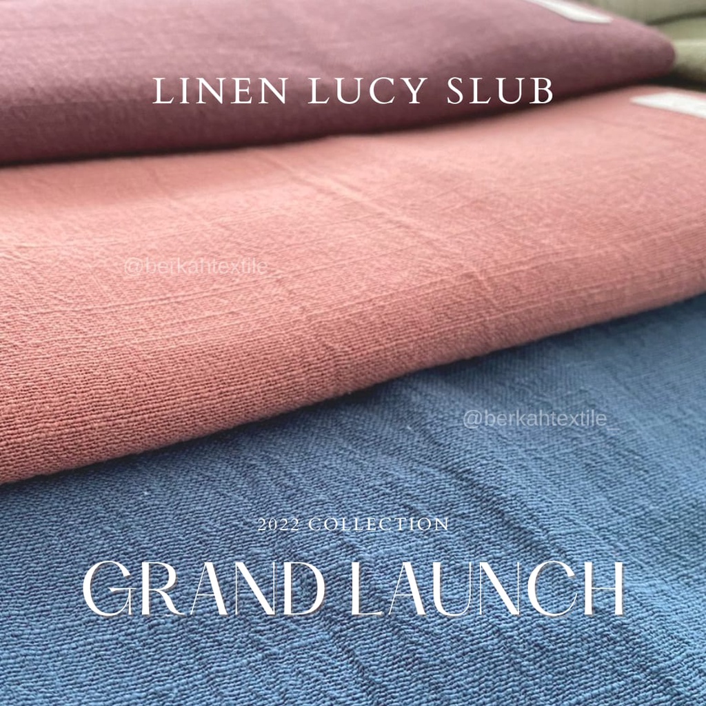 Jual Kain Linen Lucy Slub | Linen Slub Crinkle Crepe [ PREMIUM | GRADE ...