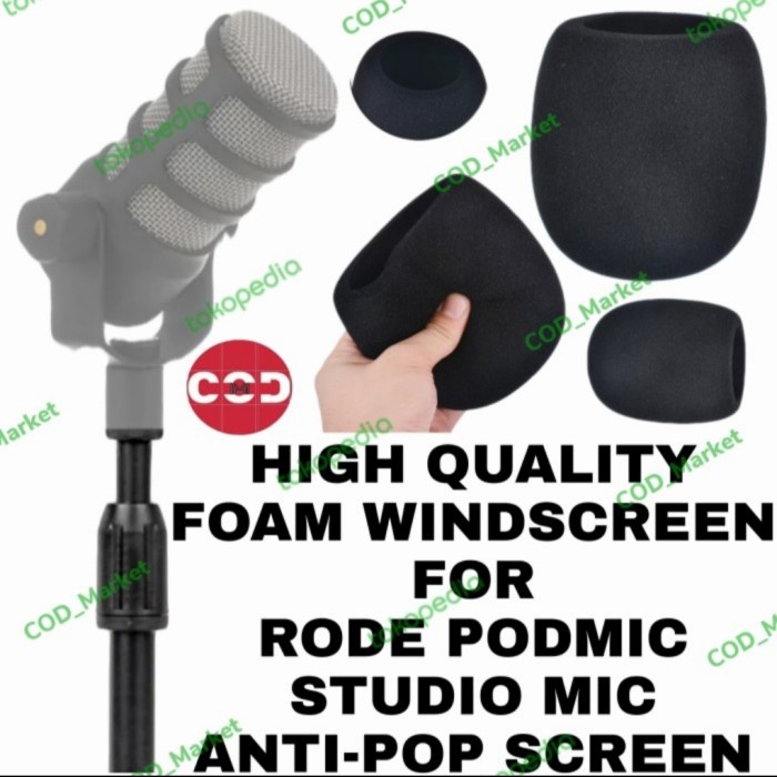 Jual BUSA RODE PODMIC-WINDSHIELD STUDIO MIC/HIGH QUALITY SPONGE POP ...