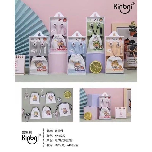 Jual [ KN-8250 ] Set Headset Earphone LOVE CARTOON LUCU / Kain ...