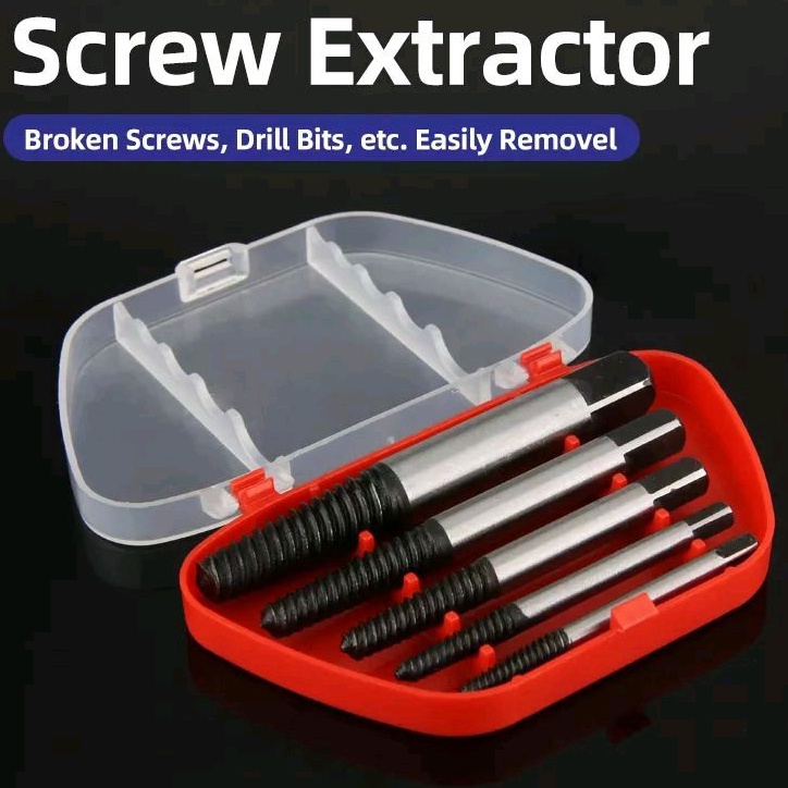 Jual Nuansa - Set Mata Bor Extractor Broken Screw Remover 5 in 1 Alat ...
