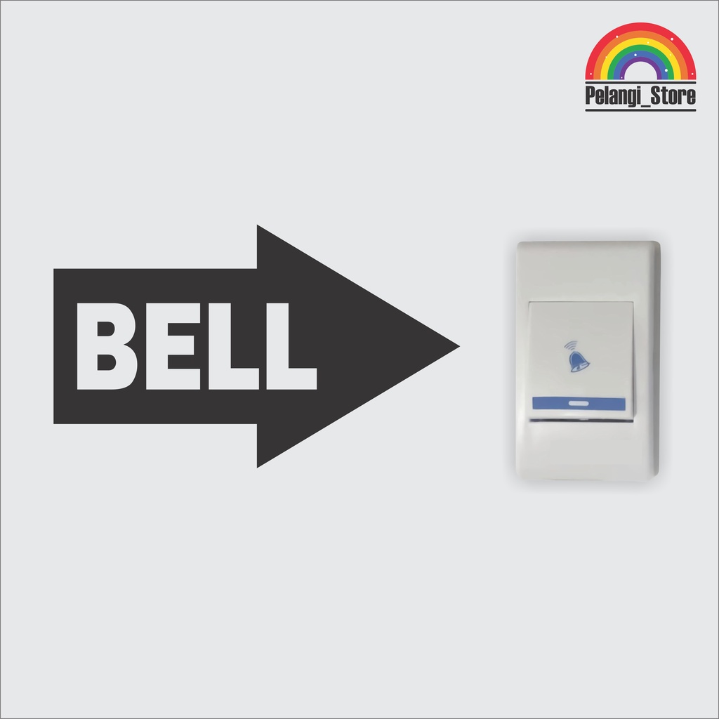 Jual Stiker Cutting bell pintu rumah - Bell Sticker custom | Shopee ...