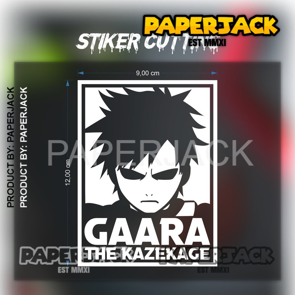 Jual STICKER CUTTING ANIME GAARA THE KAZEKAGE STIKER AKSESORIS KEREN ...
