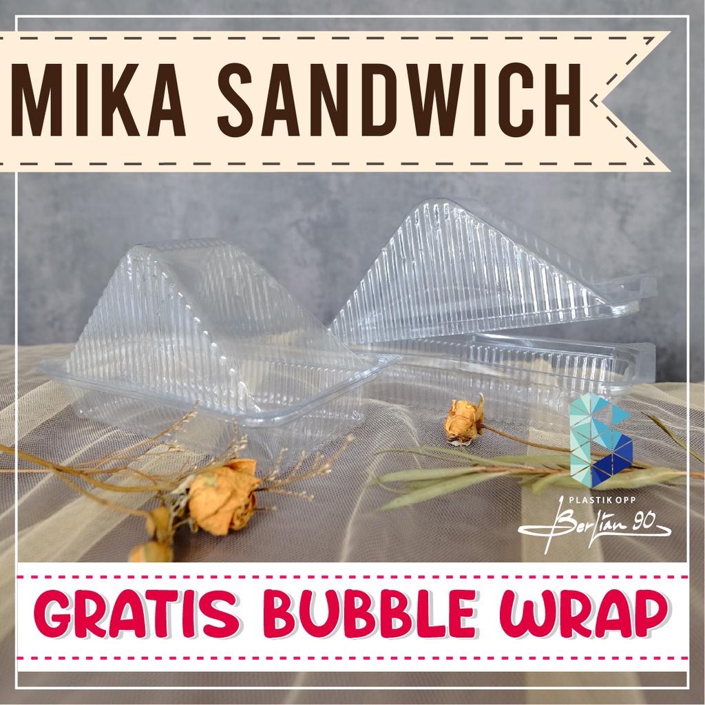 Jual Mika Sandwich Segitiga Plastik isi 50 pcs Tebal / Mika Sando Fruit ...