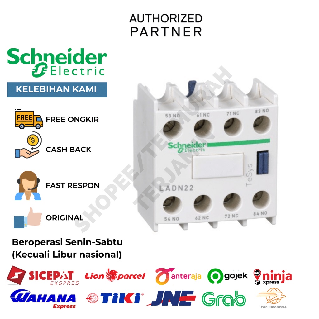 Jual SCHNEIDER LADN22 LADN 22 AUXILIARY CONTACT BLOCK 2NO 2NC | Shopee ...