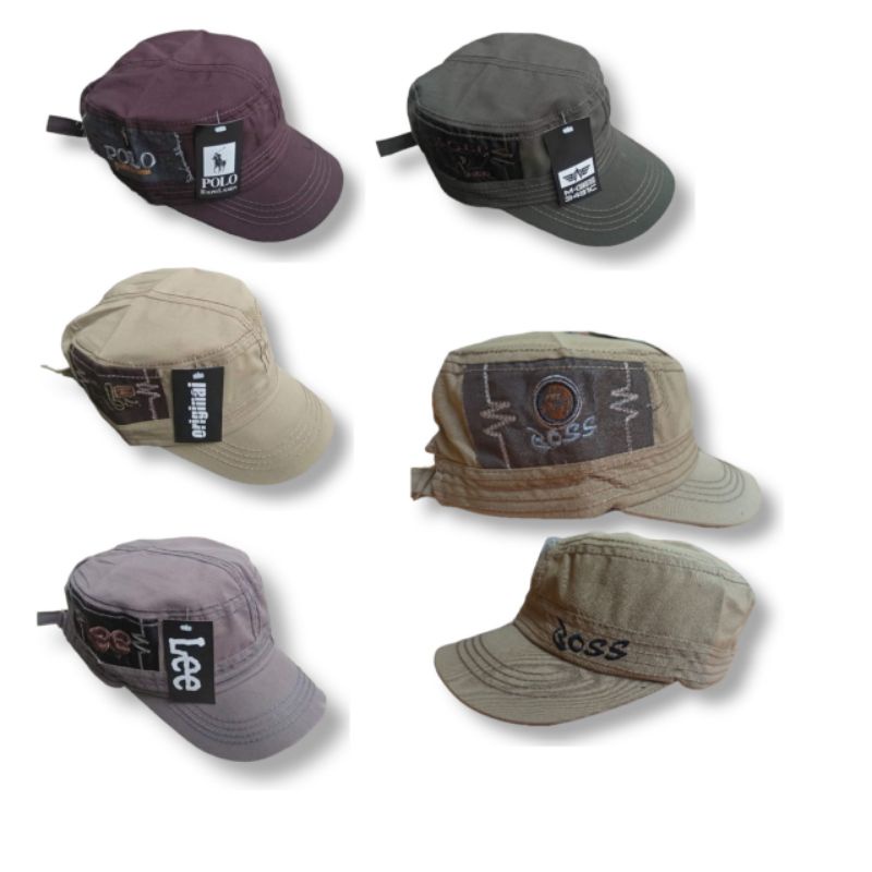 Jual topi komando bordir bahan kanvas jahitan rantai | Shopee Indonesia