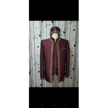 Jual beskap maroon semi wool | Shopee Indonesia