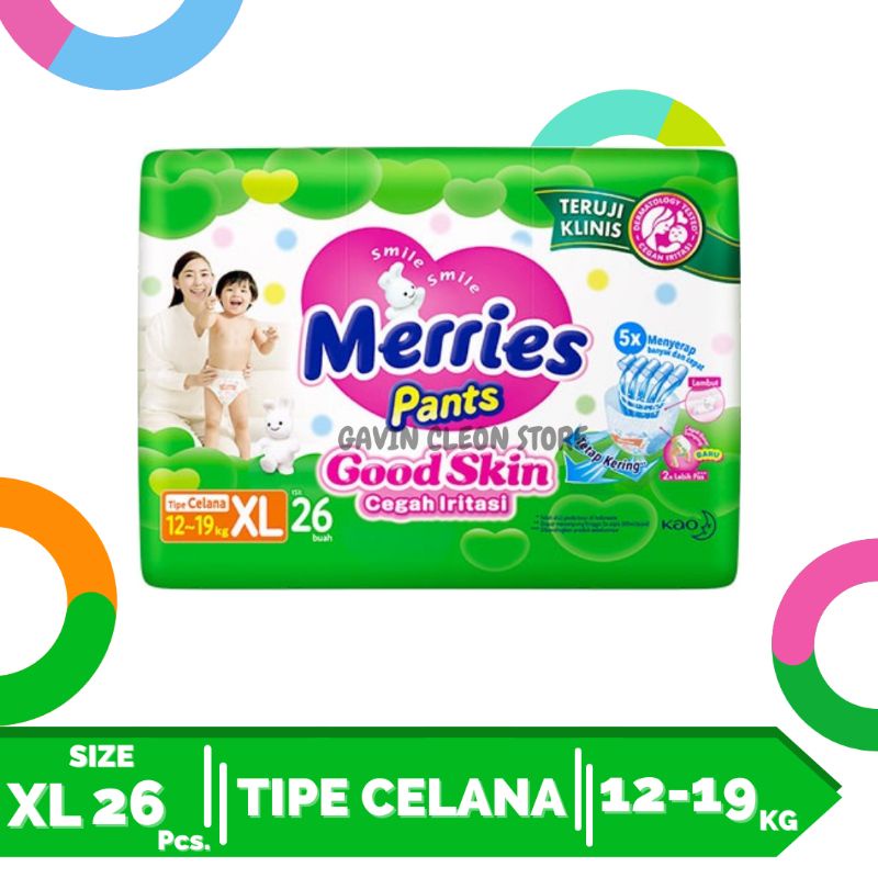 Jual Merries Pants Good Skin S40 ||M34 ||L30 || XL26- Merries Tipe ...