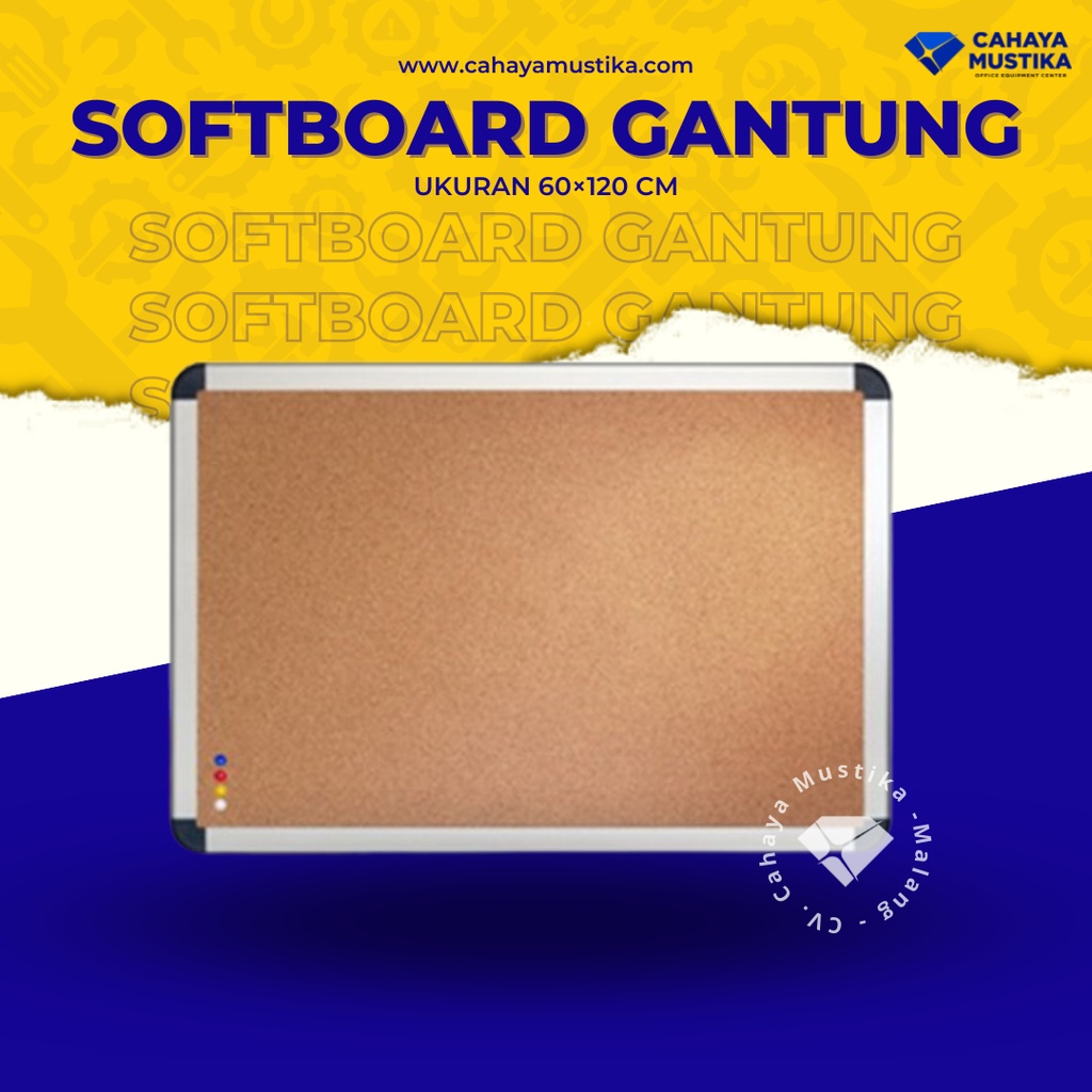 Jual Jual Softboard Gantung Cork Papan Pin 60x120 Millenium Malang ...