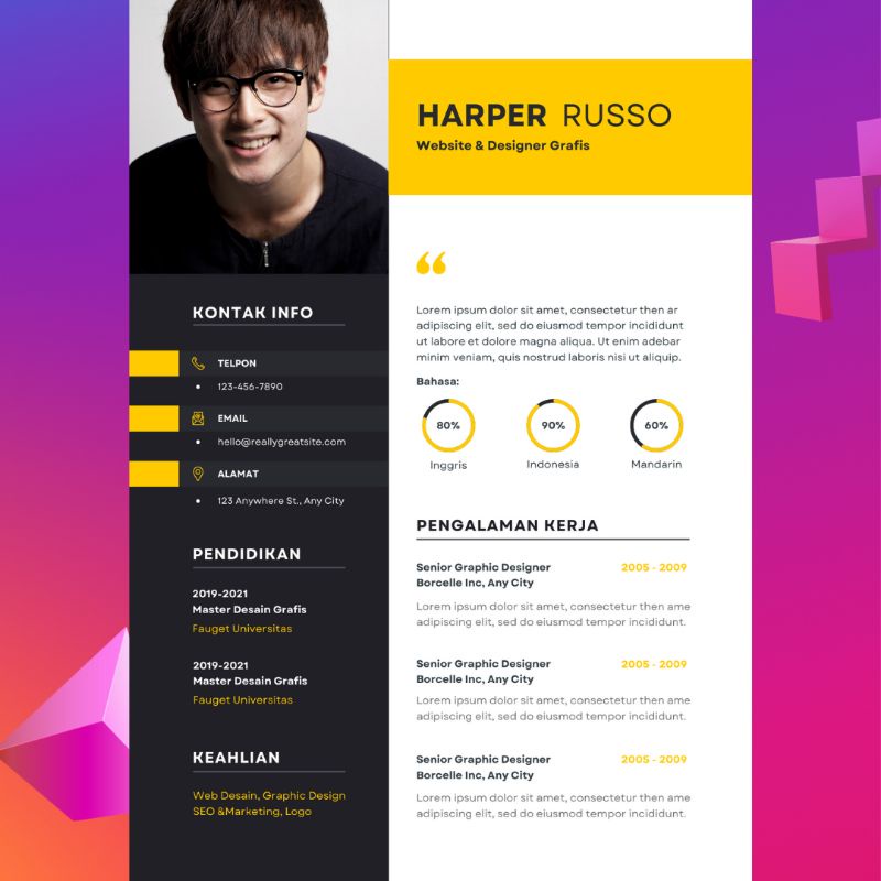 Jual Jasa Pembuatan CV / Curriculum Vitae | Desain CV | Lamaran Kerja - DESAIN TERPOPULER 2022 ...