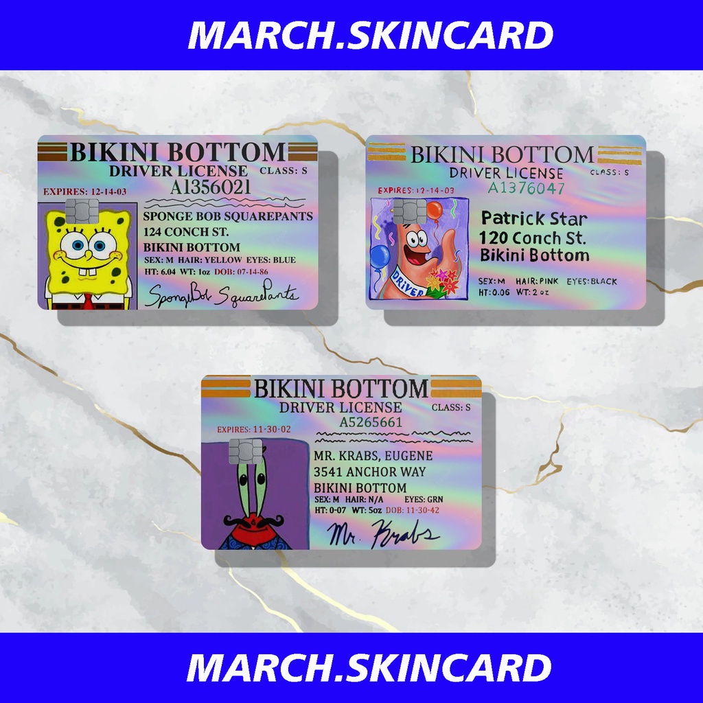 Jual SPONGEBOB LICENSE HOLOGRAM SERIES | March Skincard SKIN/SKIN CARD ...