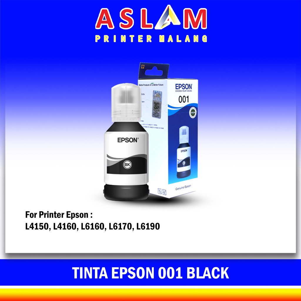 Jual Tinta Epson 001 Warna Black (Hitam) Original For printer L4150 ...
