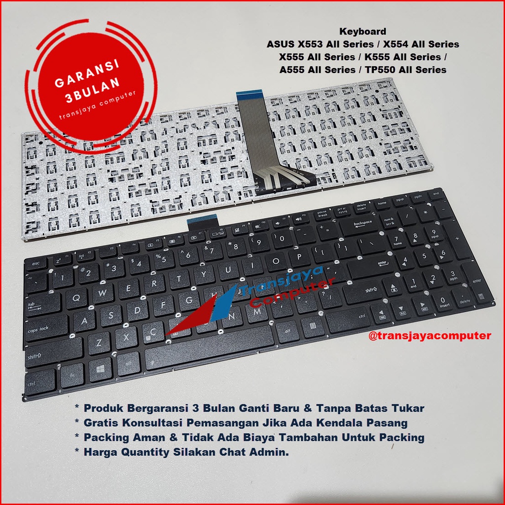 Jual Keyboard Asus A555 A555L A555LA A555LB A555LN A555LF TP550 TP550L ...