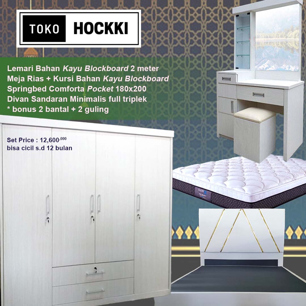 Jual Paket Set Hantaran Isi Kamar Pengantin ( Lemari + Meja Rias ...