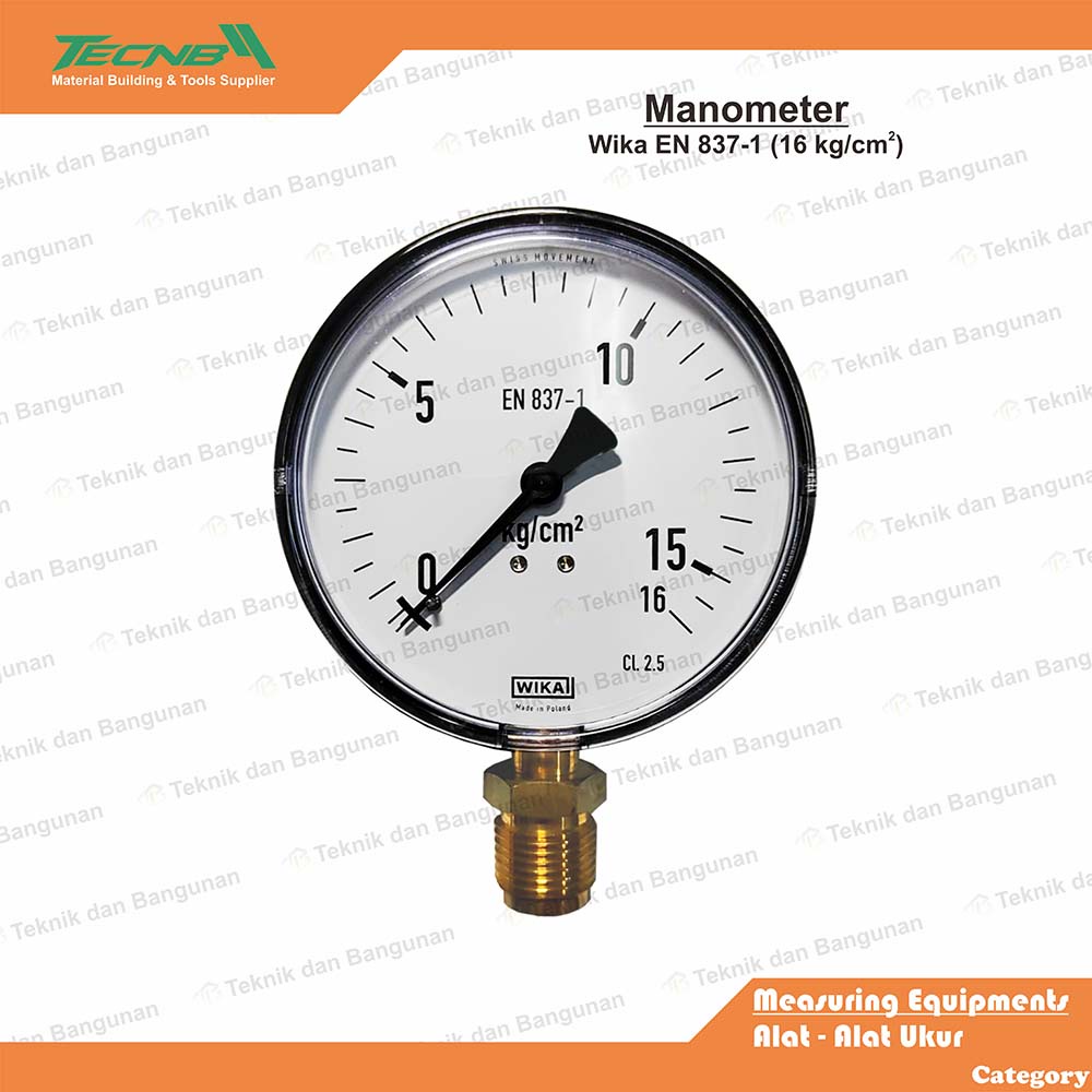 Jual Manometer Pressure Gauge Pengukur Tekanan Wika 16 Bar | Shopee ...