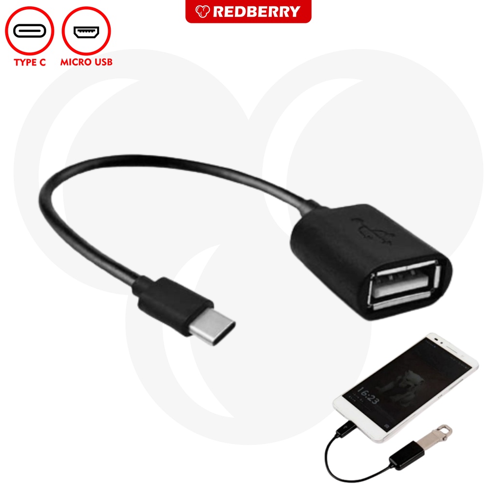 Jual Kabel OTG konektor data transfer converter Type C Micro USB 2.0 ...