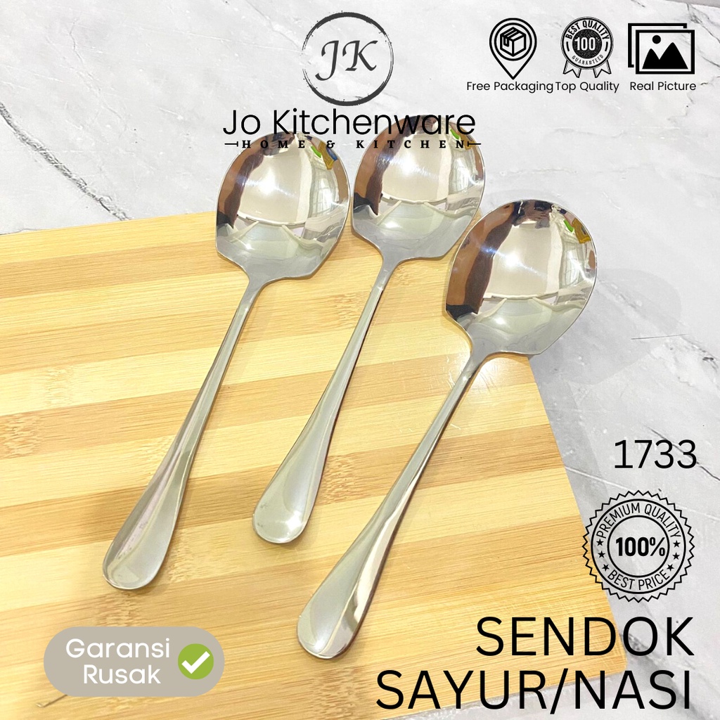 Jual Sendok sayur stainless / Sendok nasi stainless steel tebal set 3 ...