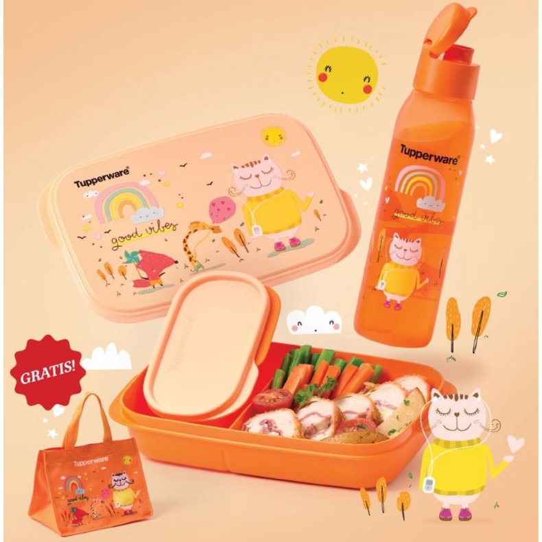 Jual Tupperware TEMPAT MAKAN ANAK / DEWASA FOODIE LUNCH SET BEAR ATAU ...