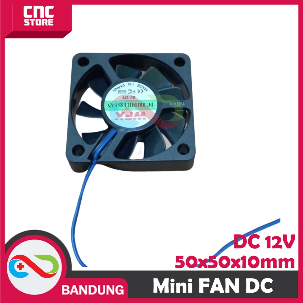 Jual MINI FAN DC BRUSHLESS 12V 5x5x1CM KIPAS PENDINGIN 5CM FAN 12V 5 CM ...