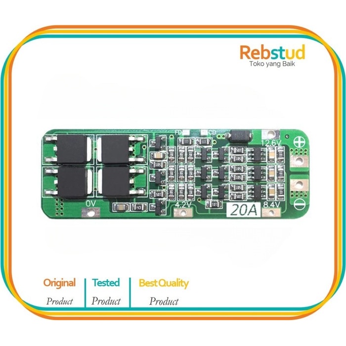 Jual BMS Battery Management System 3S Li-ion Lithium 18650 20A 12V ...