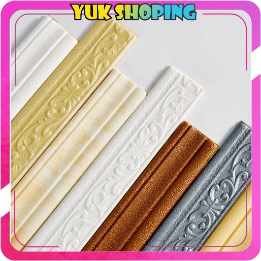 Jual YUKSHOPING Wall Border List Foam 3D 8mm Wallpaper Tebal List ...
