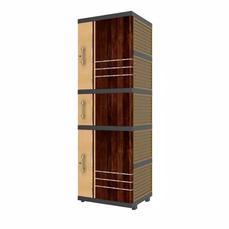 Jual Lemari kabinet / lemari plastik mini NAIBA 3 pintu / 5 rak ...