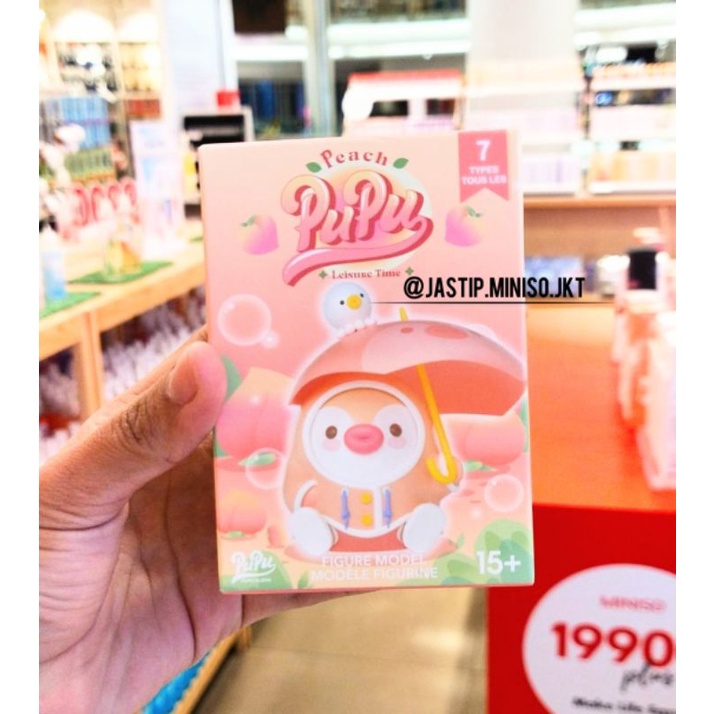 Jual MINISO 🆕 Blind Box PUPU Peach Series Figure Model (6 + 1 Hidden) | Shopee Indonesia