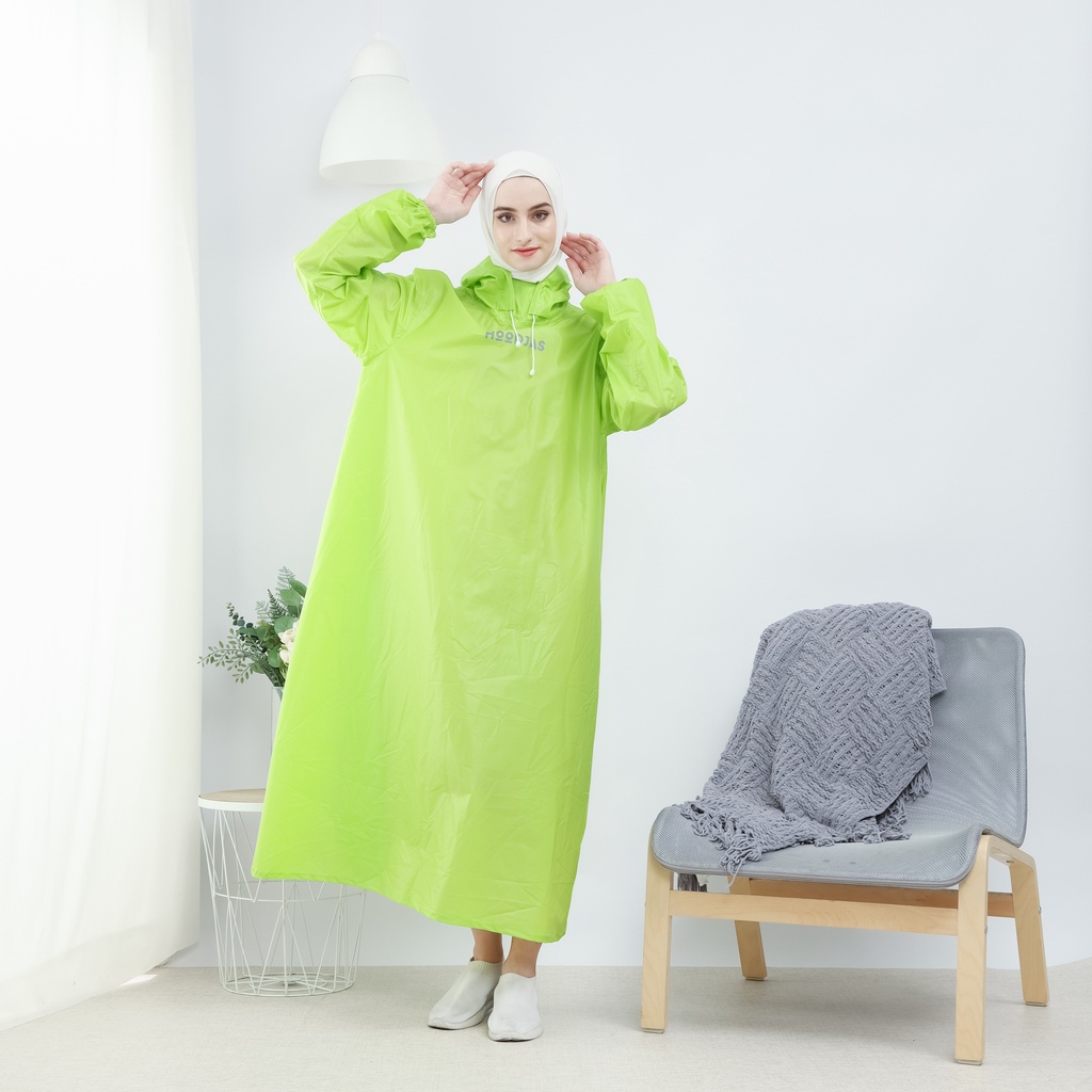 Jual HOODJAS Jas Hujan Wanita Model Gamis Hijab Muslimah Jas Hujan ...