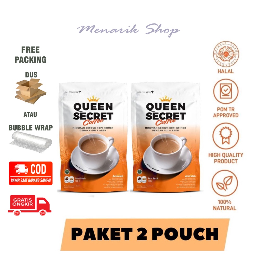 Jual 2 POUCH Queen Secret Coffee Herbal Kesehatan Wanita Original 100% ...