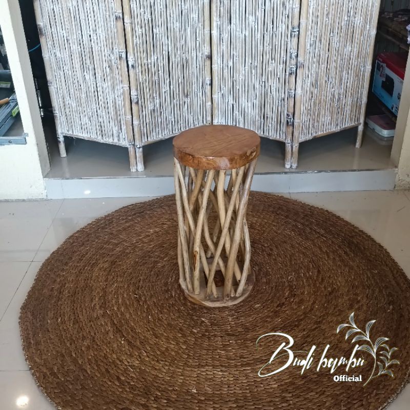 Jual HOME DECOR KURSI KAKI RANTING POHON KAYU JATI UNIK MURAH | Shopee ...