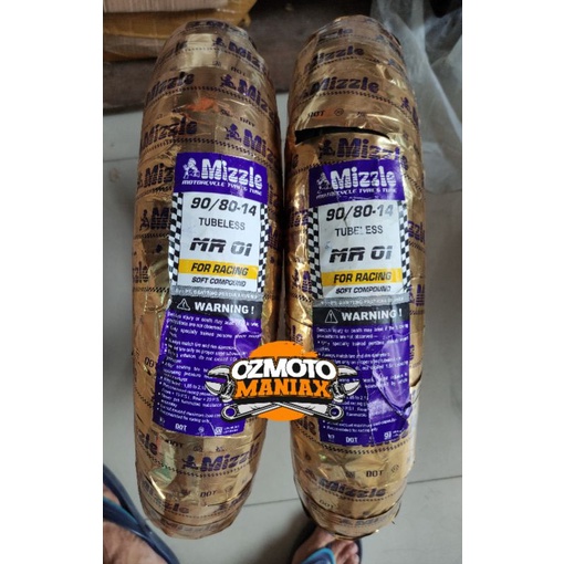 Jual Paket Ban Mizzle MR-01 Size 90/80-14 (Soft Compound) For Matic ...