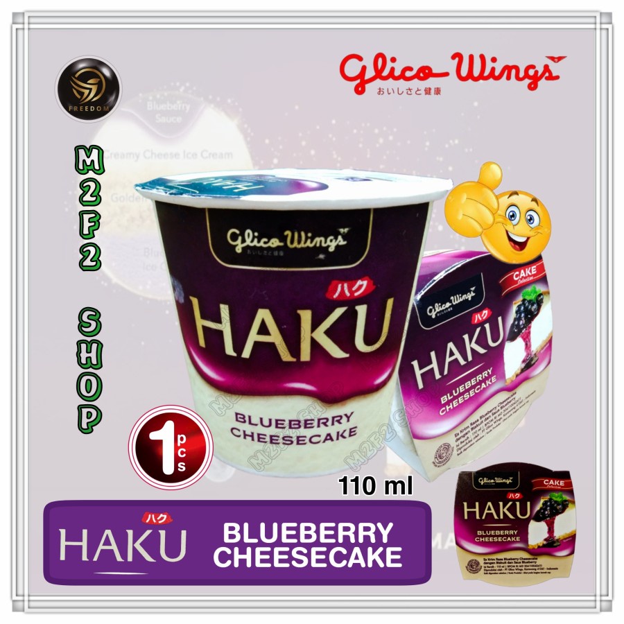 Jual Glico Ice Cream HAKU Blueberry Cheesecake Cup | Es Krim - 110 ml (Kemasan Satuan) | Shopee ...